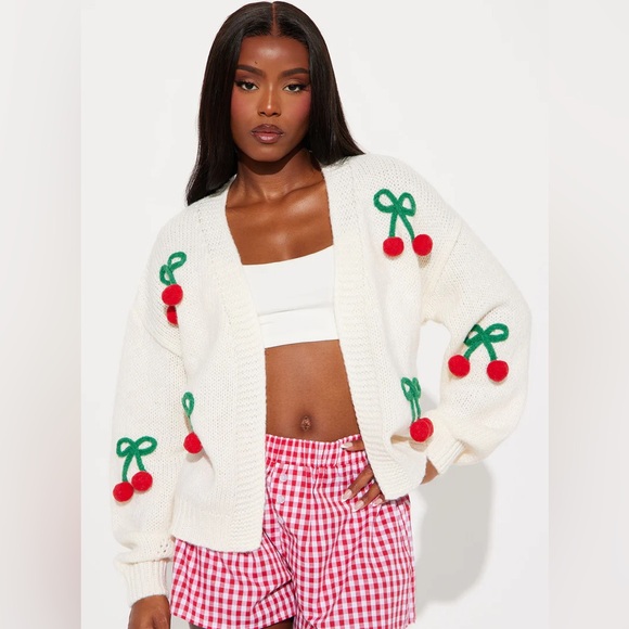 Sweaters | Luna Ivy Cherry Sweater New | Poshmark